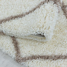 Ayyildiz koberce Kusový koberec Alvor Shaggy 3401 cream kruh - 160x160 (průměr) kruh cm