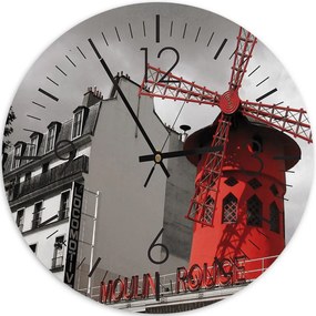 Gario Hodiny na zeď Moulin Rouge Rozměry: 40 x 40 cm