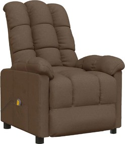 Masážní křeslo hnědé textil 289810
