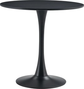 Jídelní stůl, černá, průměr 80cm, REVENTON NEW