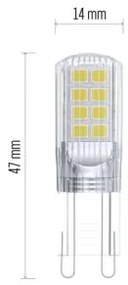 Emos lighting LED žárovka Classic JC / G9 / 2,5 W (32 W) / 350 lm / teplá bílá 1525736209