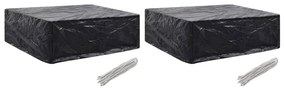 Plachty na zahradní nábytek 2 ks 8 oček 250 x 210 x 90 cm 279132