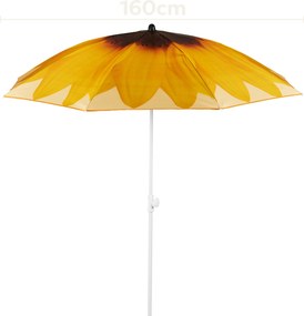 Livarno® Slunečník, Ø 160 cm (slunečnice)