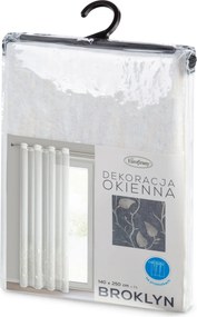 ZÁCLONA NA KROUŽCÍCH BROKLYN 140X250 CM CM VZOROVANÁ