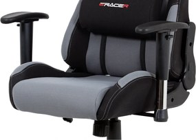 Herní židle na kolečkách ERACER F01 – šedá/černá