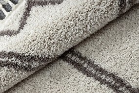 Dywany Łuszczów, Kusový koberec Berber Asila cream and brown kruh, 120x120 (průměr) kruh, hnědá, ložnice