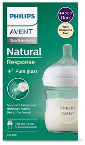 Avent Láhev Natural Philips Response skleněná 120 ml, 0 m+