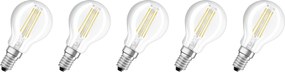 Osram LED žárovka »Base Classic«, 5 kusů (Clp40, E14, 470lm, 2700 K, transparentní)