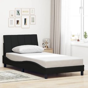 Rám postele bez matrace Hanko černý 100 x 200 cm textil 3310442