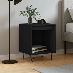 Noční stolek černá 40x35x50 cm kompozitní dřevo - Default Title
