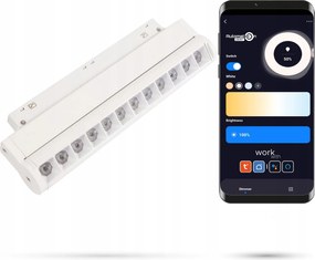 Reflektor Bílý Led WiFi Zigbee nastavitelný 12W Smart Track 48VDC 3000-6000K