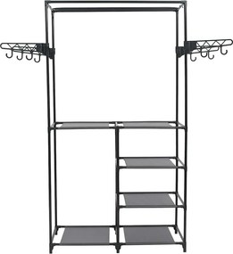 Stojan na oblečení ocel a netkaná textilie 87x44x158 cm černý 245744