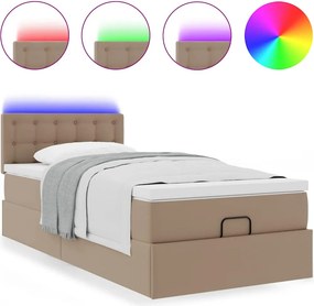 Osmanský rám postele s matrací cappuccino 90x200cm umělá kůže 3312136