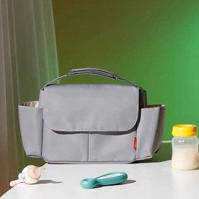 Univerzální organizér / přebalovací taška na kočárek (36x17x11,5 cm) Barva: Šedá