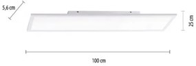 JUST LIGHT. 14682-16 -LED RGBW Stm. přisaz. panel LOLA FLAT LED/28,5W/230V + DO