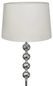 Stojací lampa s vysokým stojanem se 4 ozdobnými kuličkami, bílá 240904