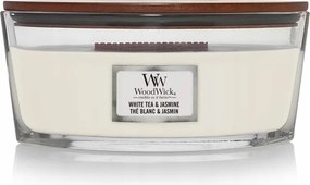 WoodWick vonná svíčka s dřevěným knotem Elipsa White Tea and Jasmine 453,6g