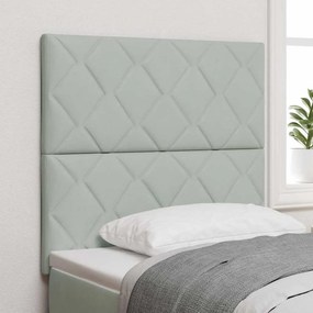 Čelo postele Světle šedá 100 cm samet 3337906