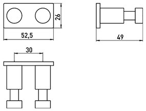 Emco System 2 - Háčkový set, chrom 357400100