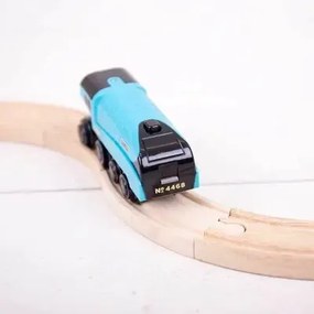 Bigjigs Rail Elektrická lokomotiva Mallard modrá / od 3 let