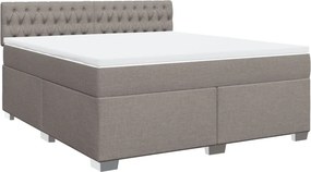 Box spring postel s matrací taupe 180x200 cm textil 3288278