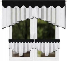 Sada kuchyňských záclon s záclonami 200x130 Stylová okenní dekorace L616