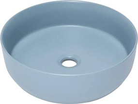 Umyvadlo na desku SAT Infinitio 39x39 cm tmavě modrá mat bez otvoru pro baterii, bez přepadu SATINF3939DBLM