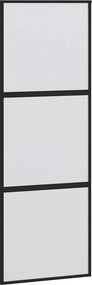 Posuvné dveře se sadou kování černé 76x205 cm Tvrzené sklo 3375874