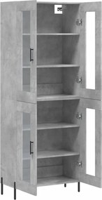 Skříň highboard betonově šedá 69,5x34x180 cm kompozitní dřevo 3198285