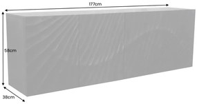 Designová závěsná komoda Shayla 177 cm černé mango
