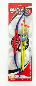 TEDDIES Luk a šípy 57 cm / Lukostřelecká sada / 4 šípy / plast