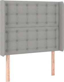 Box spring postel s matrací a LED světle šedá 90x190 cm textil 3138597