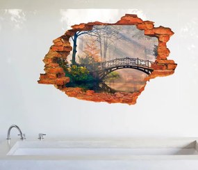 Živá Zeď 3D Samolepka na zeď Výhled na most