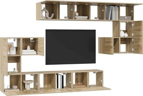 10dílný set TV skříněk dub sonoma kompozitní dřevo 3079039