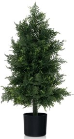 Costway Umělý cedr topiary strom s květináč a slunce odolné listy borovice