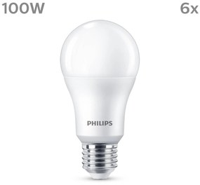 Philips LED žárovka E27 13W 1521lm 4000K matná 6ks