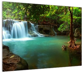 Obraz řeky s vodopády (70x50 cm)