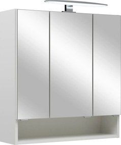 XXXLutz ZRCADLOVÁ SKŘÍŇKA, bílá, 65/70/18 cm Xora - Zrcadlové skříňky - 001977024805