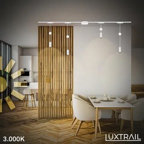 Lištové LED svítidlo BRILONER Luxtrail 48V závěsné svítidlo nastavitelná výška bílé 8032016