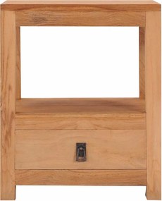 Noční stolek 40 x 30 x 50 cm masivní teakové dřevo 287228
