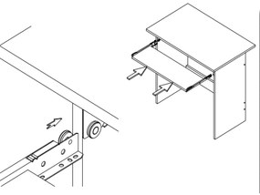 Sconto PC stůl ROMAN bílá