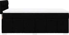 Box spring postel s matrací černá 90x200 cm textil 3286960