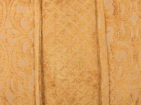 Dekorativní polštář s reliéfovým vzorem 45 x 45 cm žlutý KAVALAM Beliani