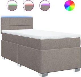 Box spring postel s matrací taupe 90x200 cm textil 3288075