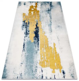Kusový koberec EMERALD 1025 Luxusní abstraktní moderní krémový modrý zlatý Rozměr: 200x290 cm