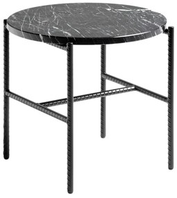 HAY Stolek Rebar Side Table, Ø45x40, Black Marble