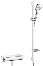 Hansgrohe Raindance Select E - Sprchový set 120 s termostatem Ecostat Select, 3 proudy, bílá/chrom 27039400