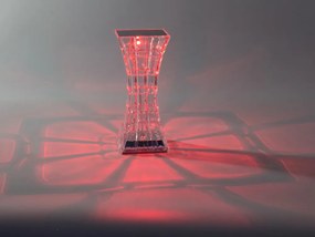 Verk Group Křišťálová stolní lampa vedla rgb usb dálkové ovládání