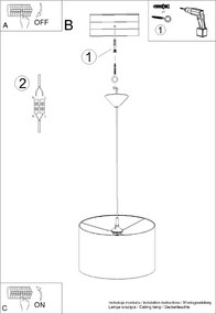 Sollux Lighting Závěsná lampa NOVA 40 bílá