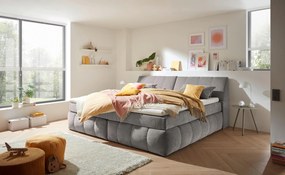 XXXLutz POSTEL BOXSPRING, 240/200 cm, šedavě hnědá MID.YOU - Manželské postele - 002220054802
